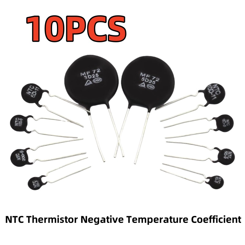 10PCS NTC Thermistor Negative Temperature Coefficient 5D/8D/10D/20D/47D ...