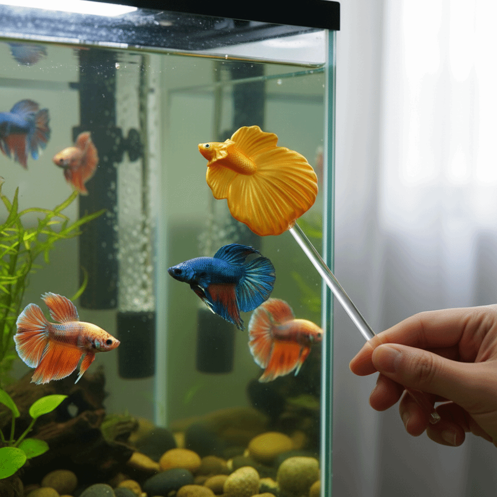 Creative Long Pole Teasing Fish Stick Fish Shaped Colorful Betta ...