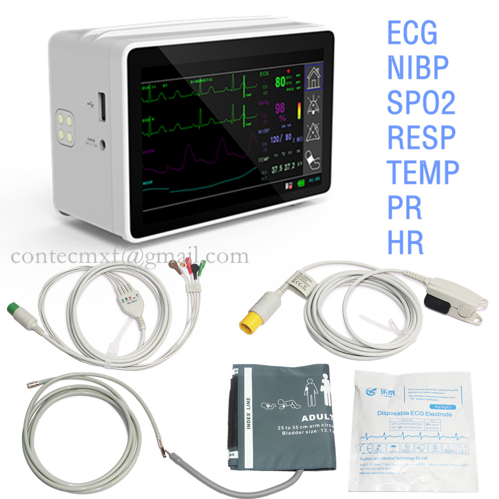 ContecMed TS1 สมาร์ทแบบพกพาผู้ป่วย Monitor หน้าจอสัมผัสขนาด 5 นิ้ว ICU ...