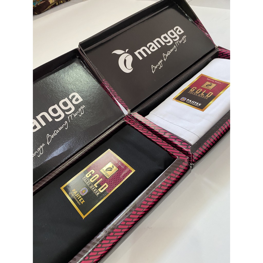 Sarung dewasa MANGGA GOLD polos hitam & putih | Lazada Indonesia