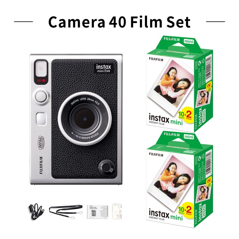 Fujifilm Instax Mini EVO 2-in-1 Instant Photo Camera and Printer with 2 ...