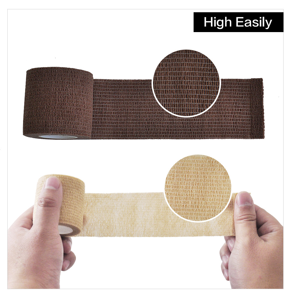 【GlowBound】1Roll 2.5/5/10cm*4.8m Gauze motion Bandage Self-adhesive ...