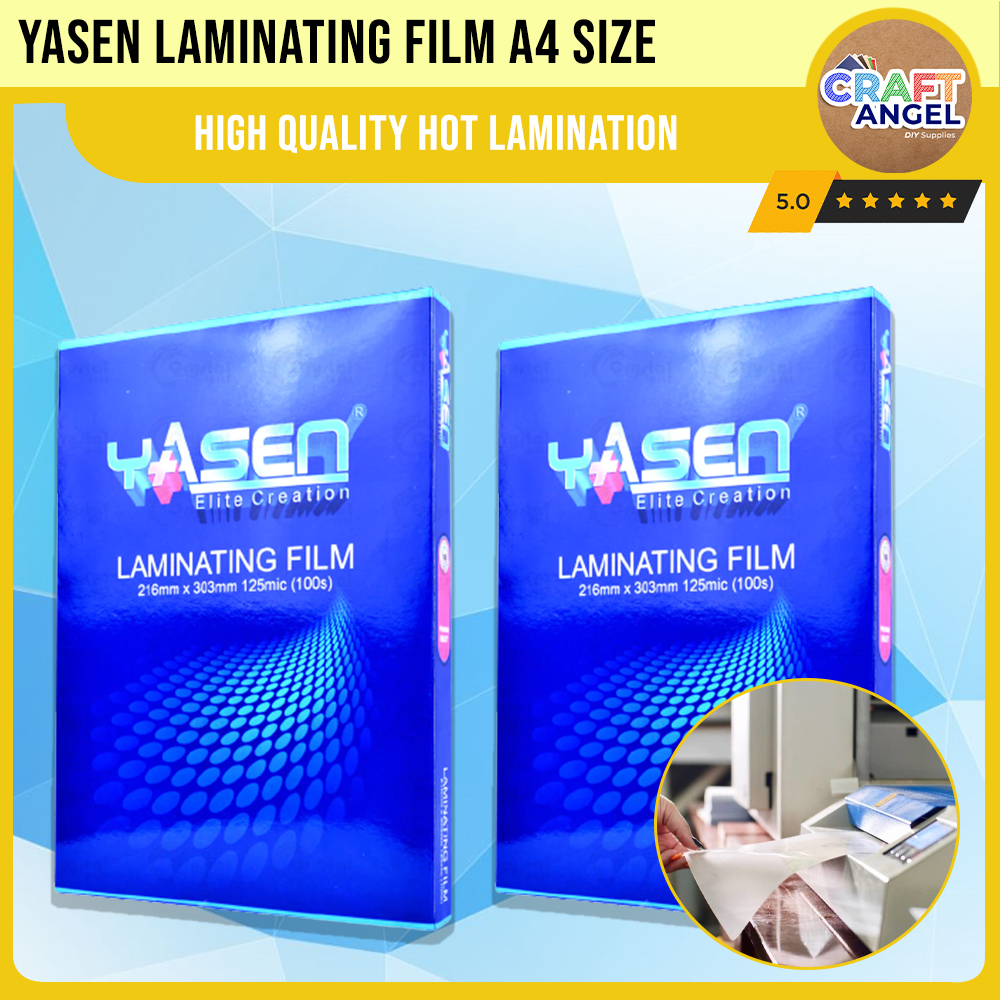 1 Box Yasen Laminating Film A4 Short Long 100 Sheets 125 200 1-box-yasen-laminating-film-a4-short-long-100-sheets-125-200