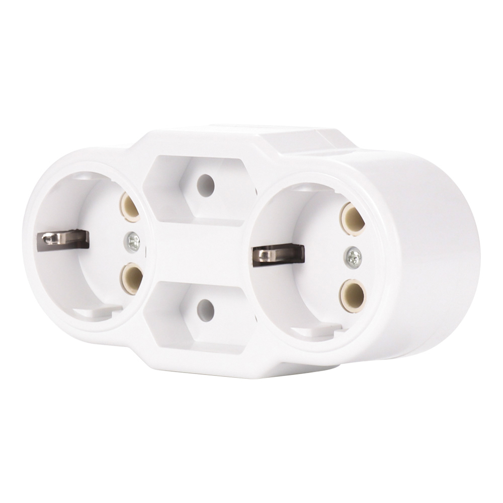 【LuxeGlow】Professional EU Type Conversion Socket 1 TO 4 Way EU Standard ...