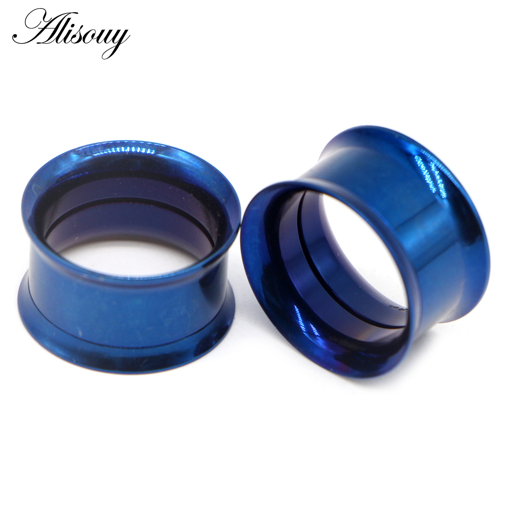 Alisouy 2PC 2-30mm Ear Gauges 316L Stainless Steel Ear Tunnels Plugs ...