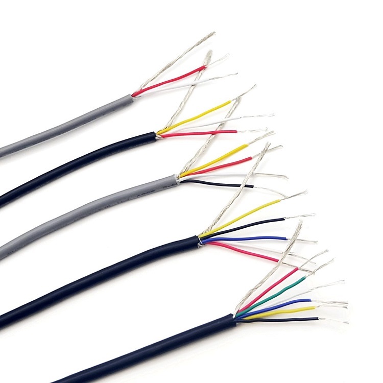Shielded Wire 28AWG Cable 2 3 4 5 6 7 8 Core PVC Insulated Channel ...