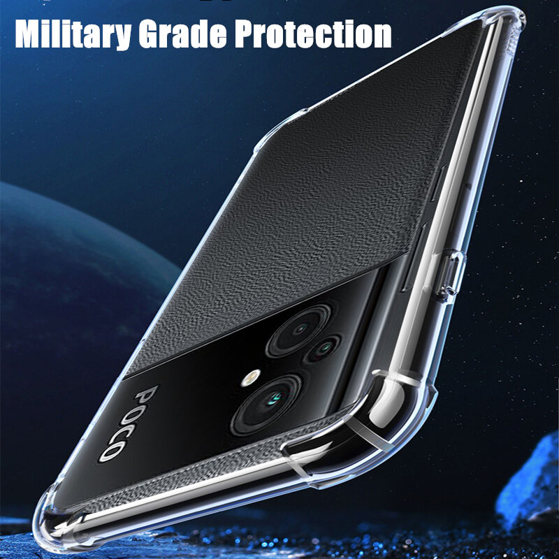 xprmy for Xiaomi Poco M5 Shock Absorbing Ultra Clear Jelly Case Soft ...