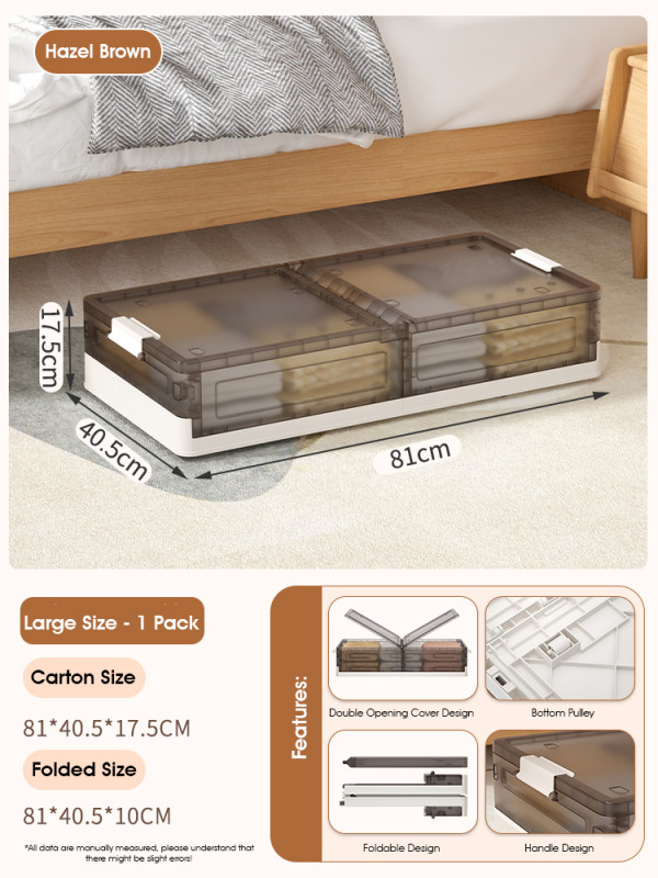 ODOROKU Multi-Purpose Underbed Stackable Storage With Wheels Double ...