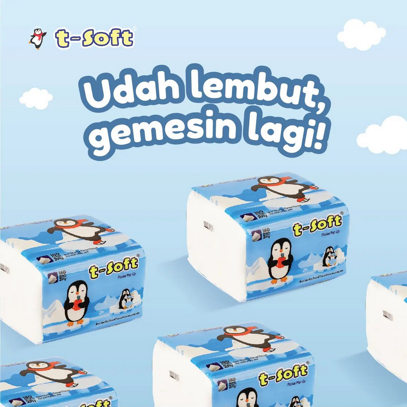 Tissue T-Soft Facial Pop Up 180 Sheets 2ply | Lazada Indonesia