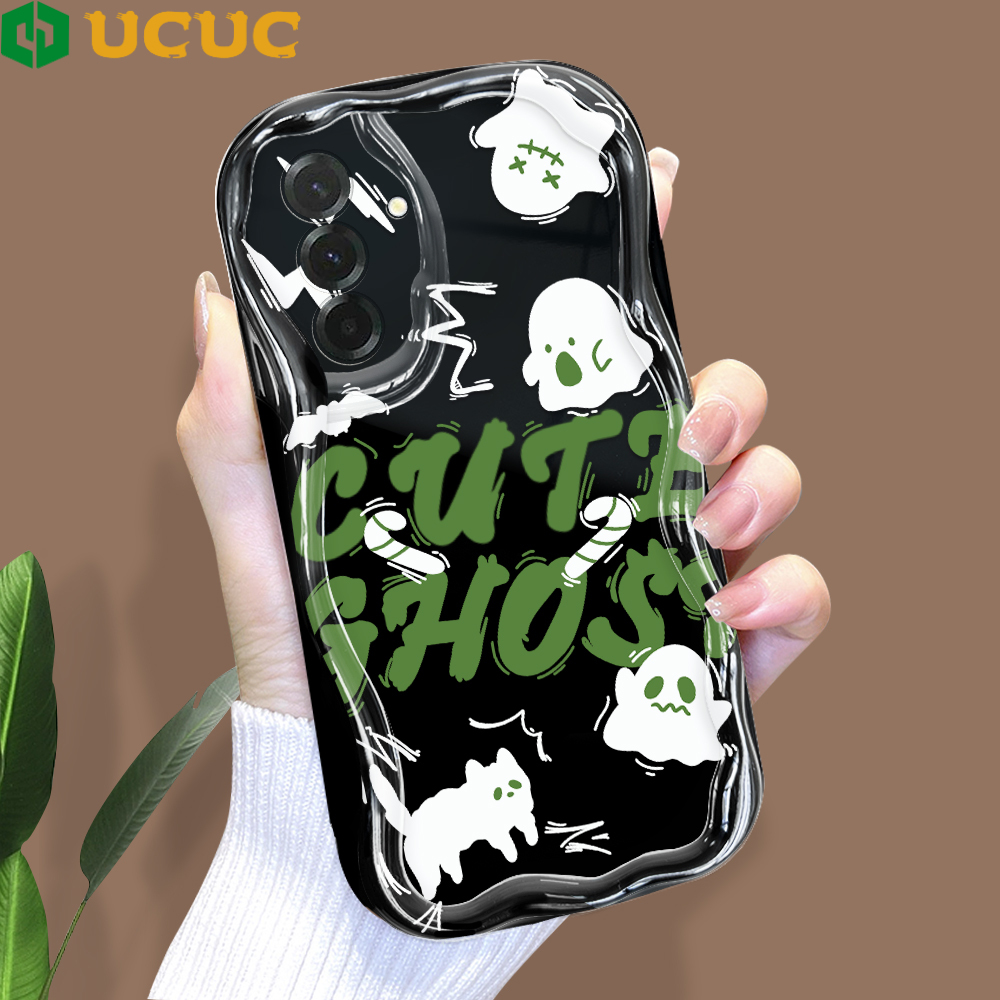 UCUC for Samsung A36 A56 5G Back Cover Cute Ghost Cream Texture Wavy ...