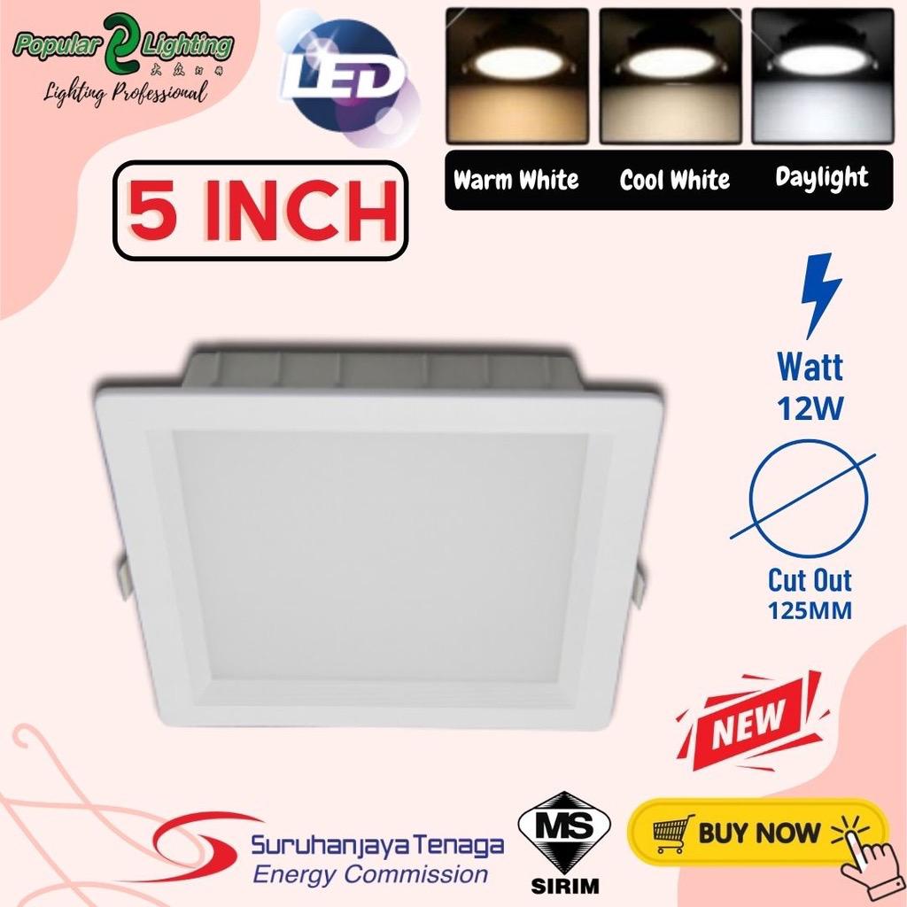 [SIRIM] LED Downlight 18W 12W Lampu Siling Rumah Round Down Light White ...