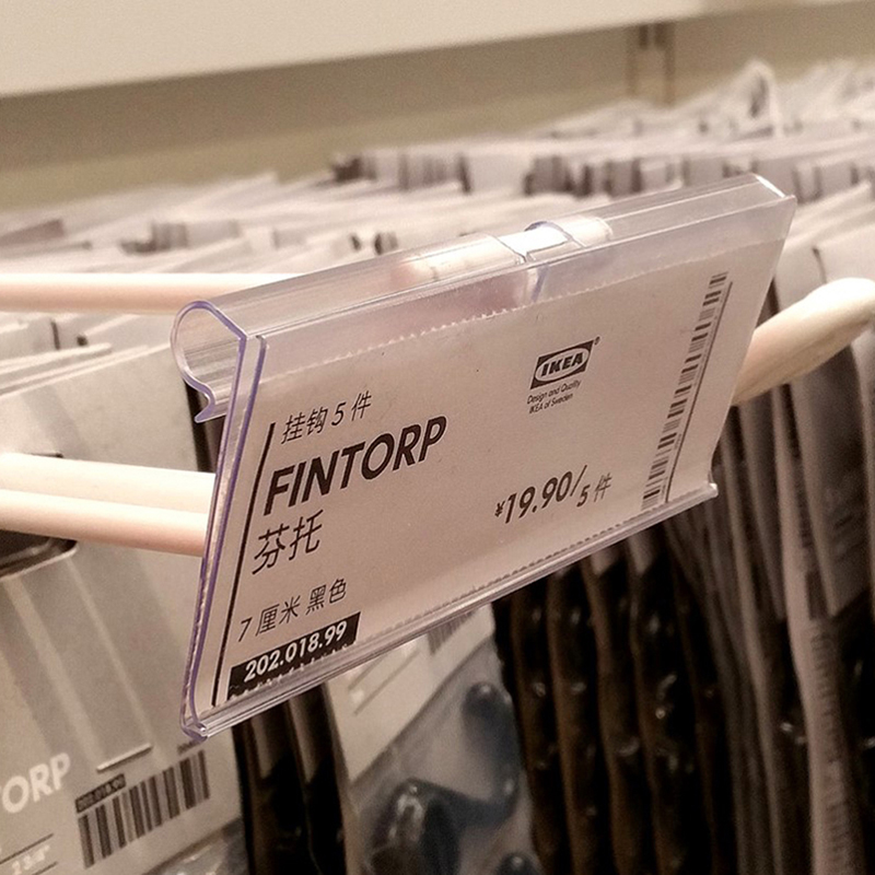 10PCS Plastic Sign Label Holder Wire Shelf Retail Price Tag Label ...