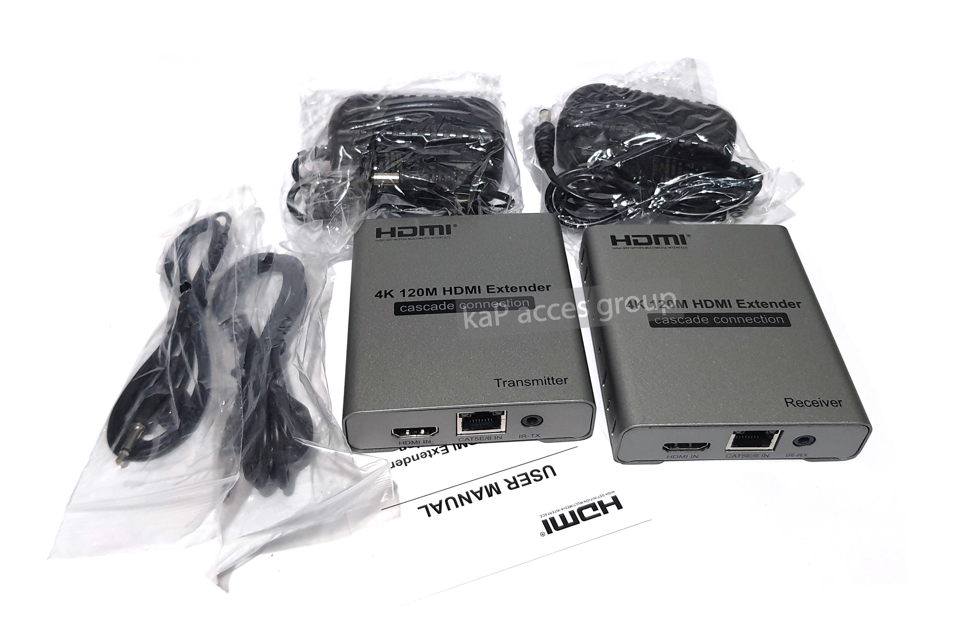 4K HDMI EXTENDER LAN UTP CAT6 120M TRANSMITTER / RECEIVER Kit Audio ...