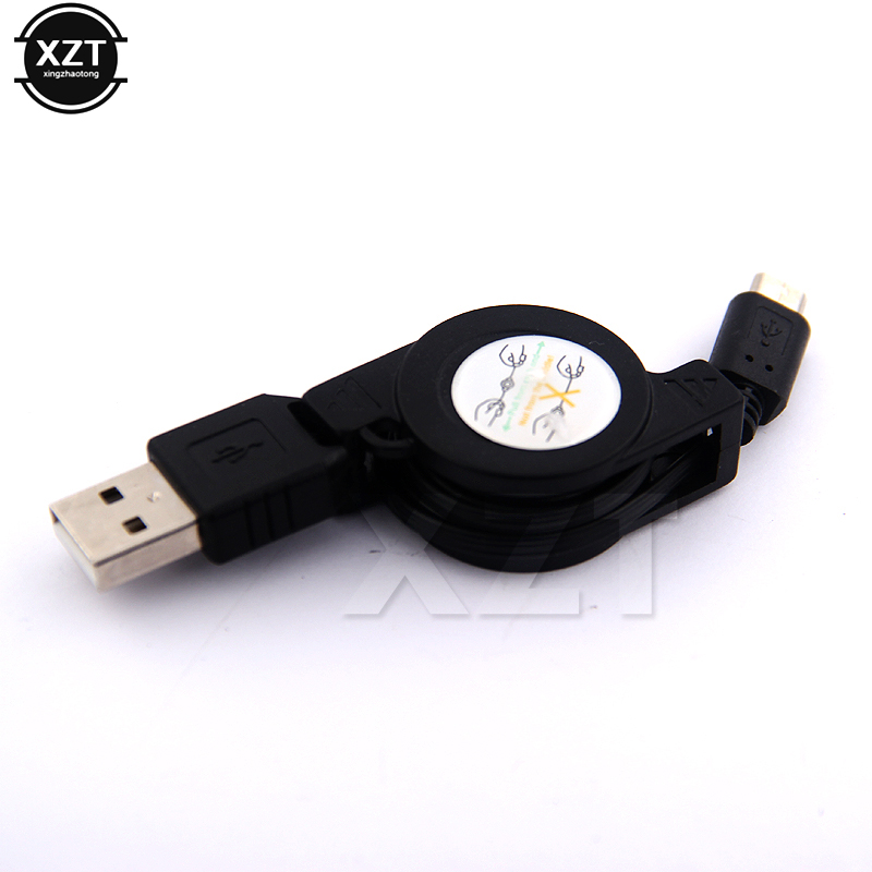 Flexible Retractable Micro USB Charging Cable For Android Xiaomi Huawei ...