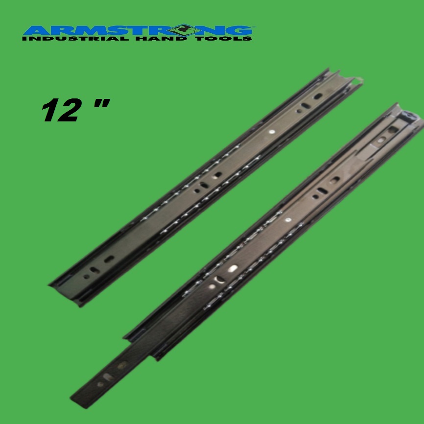 ARMSTRONG/SUNRISE Ball Bearing Drawer Slide Guide 3 Fold Heavy Duty ...