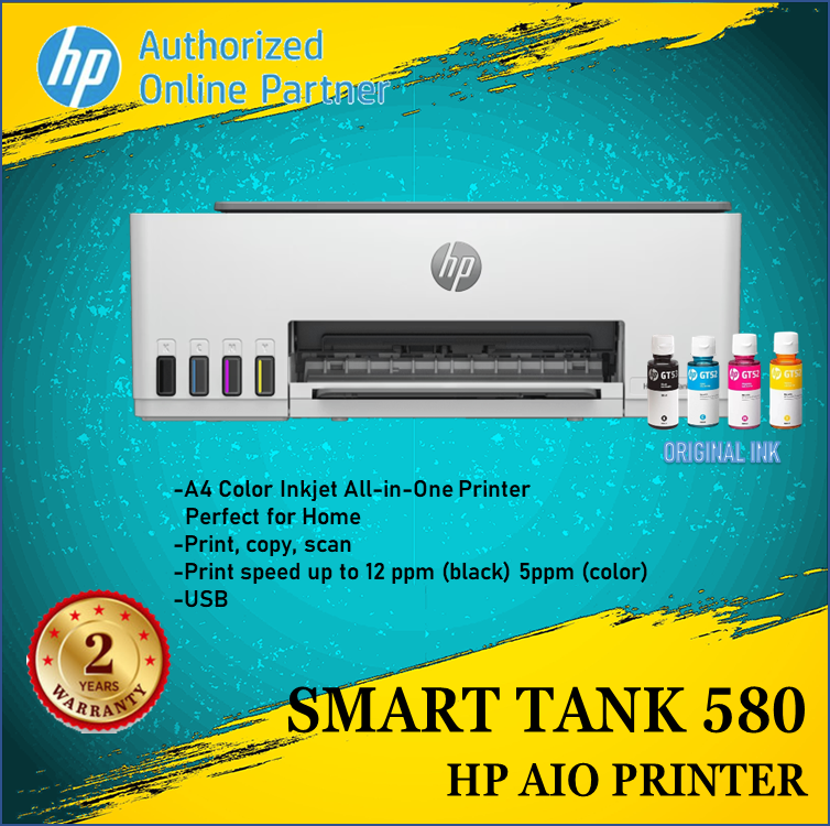 HP Smart Tank 580 All-in-One Printer (WIFI) | Lazada