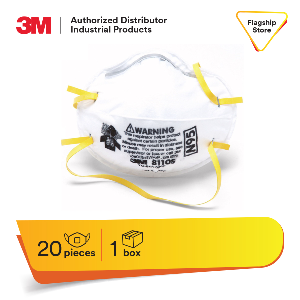 3M™ Particulate Respirator 8110S , N95 Mask (20pcs/box) (Small-Sized ...