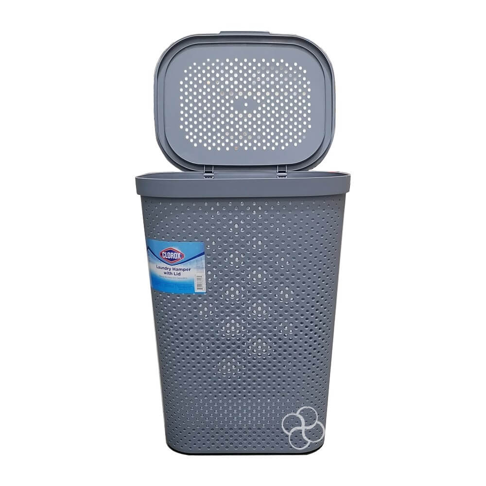Clorox Gray Laundry Hamper with Lid 58L | Lazada PH