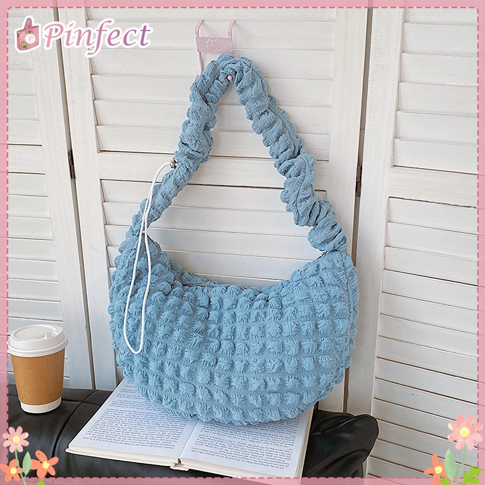 Pinfect Niche Design Bubble Waffle Bag Women Shoulder Bag Adjustable ...
