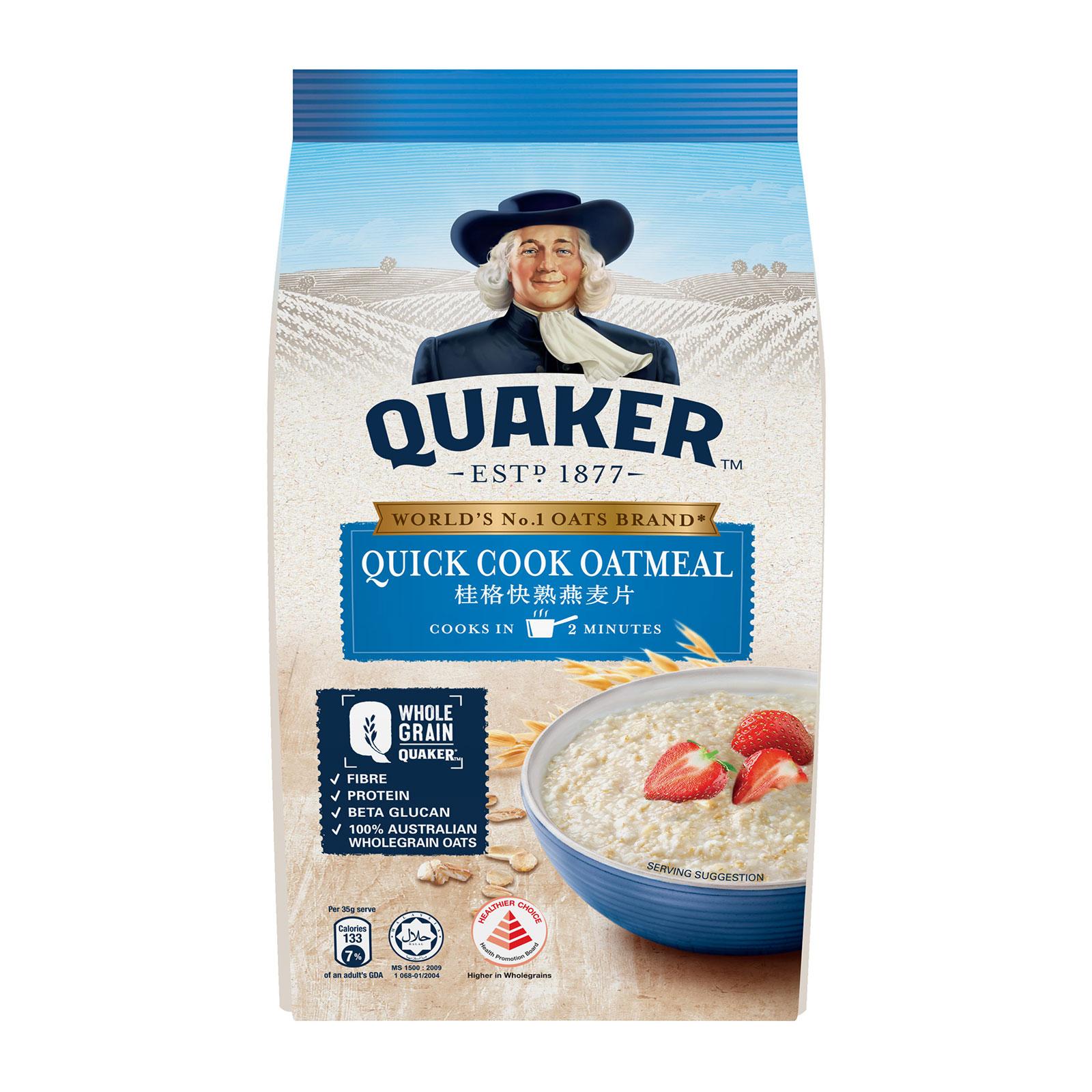 Quaker Oats Quickcook 2-minute Oatmeal 400g (Refill Pack) | Lazada ...