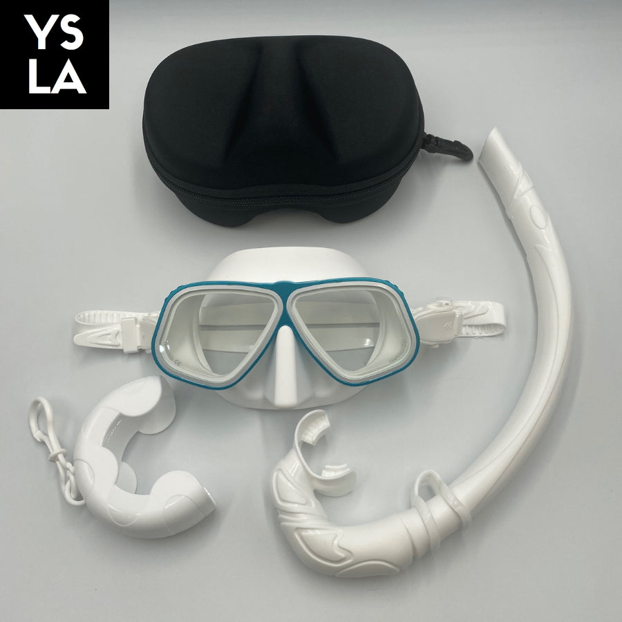 Solid Color Aluminum Frame Tempered Glass Low Volume Freediving Mask ...