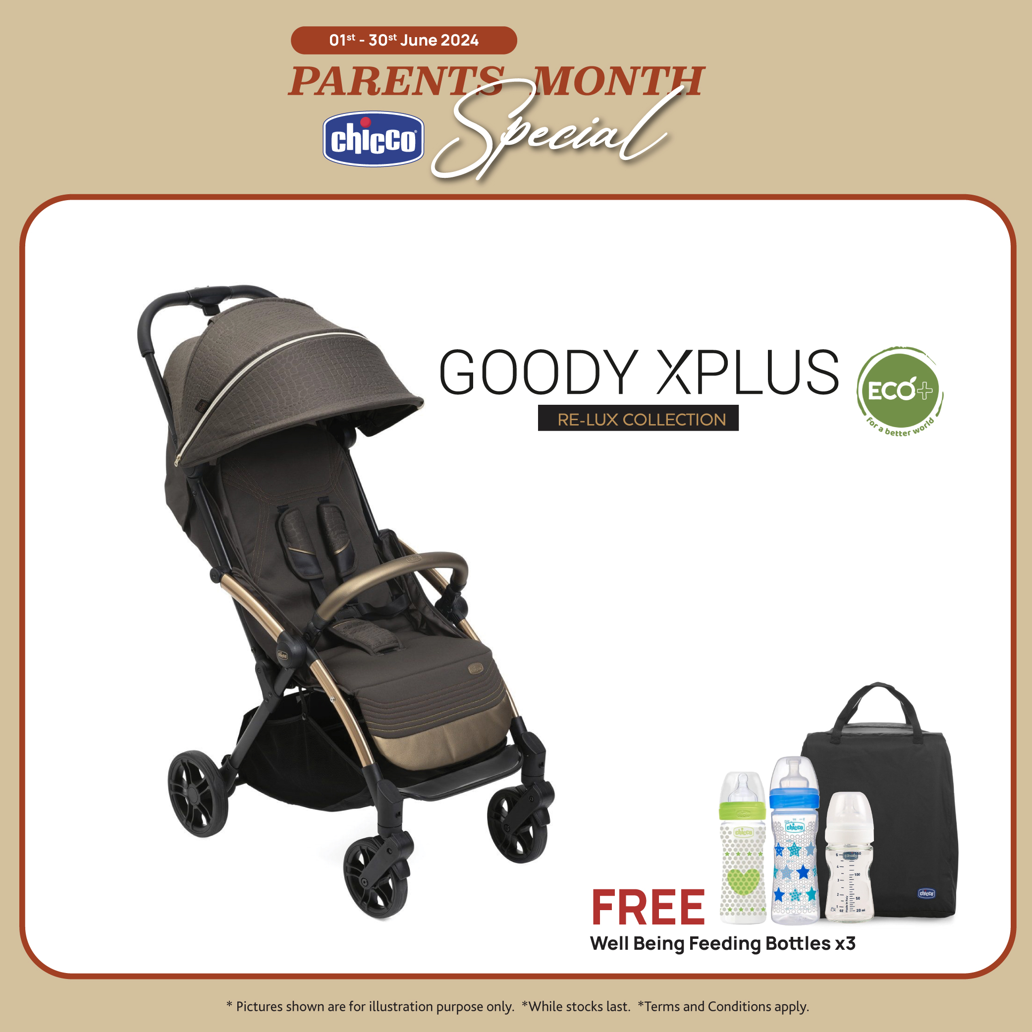 Chicco Goody XPlus Bronze Lizard Re_Lux -Auto Fold Stroller | Lazada