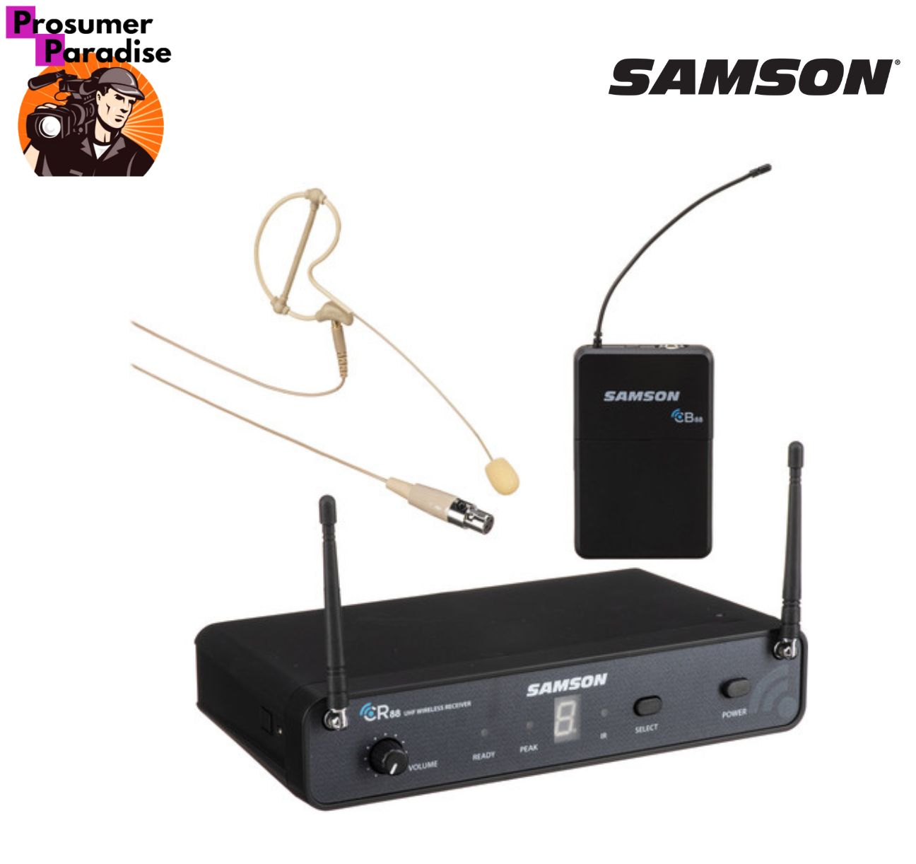 Samson Concert 88 Earset, 16-Channel True Diversity UHF Wireless System ...
