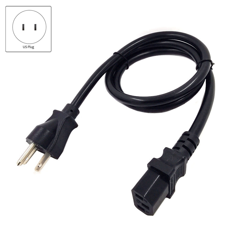 US NEMA 6-15P to IEC320 C13 AC Power Cord, 15A/250V Computer 3X2.08mm ...