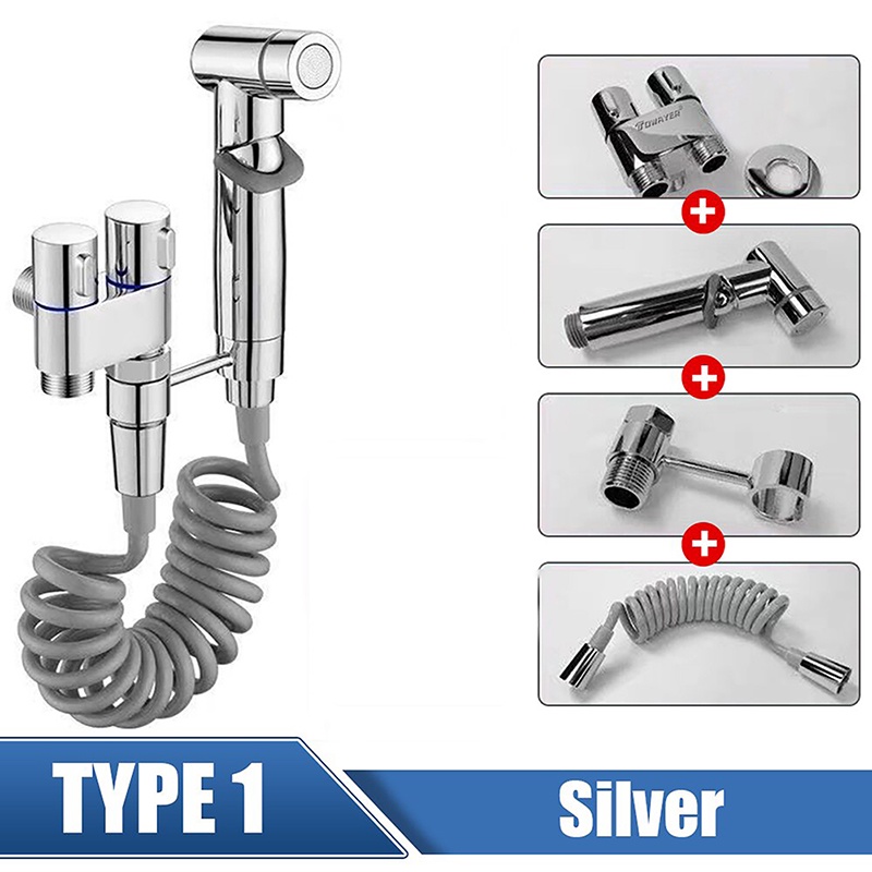 Stainless Steel Bidet Spray Set Toilet Companion Two Way Tap Faucet ...