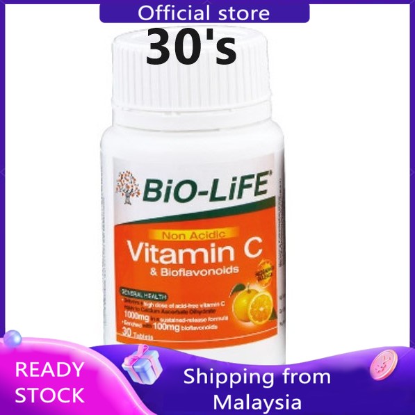Biolife Non Acidic Vitamin C 1000mg & Bioflavonoids 30s/30sx3 | Lazada
