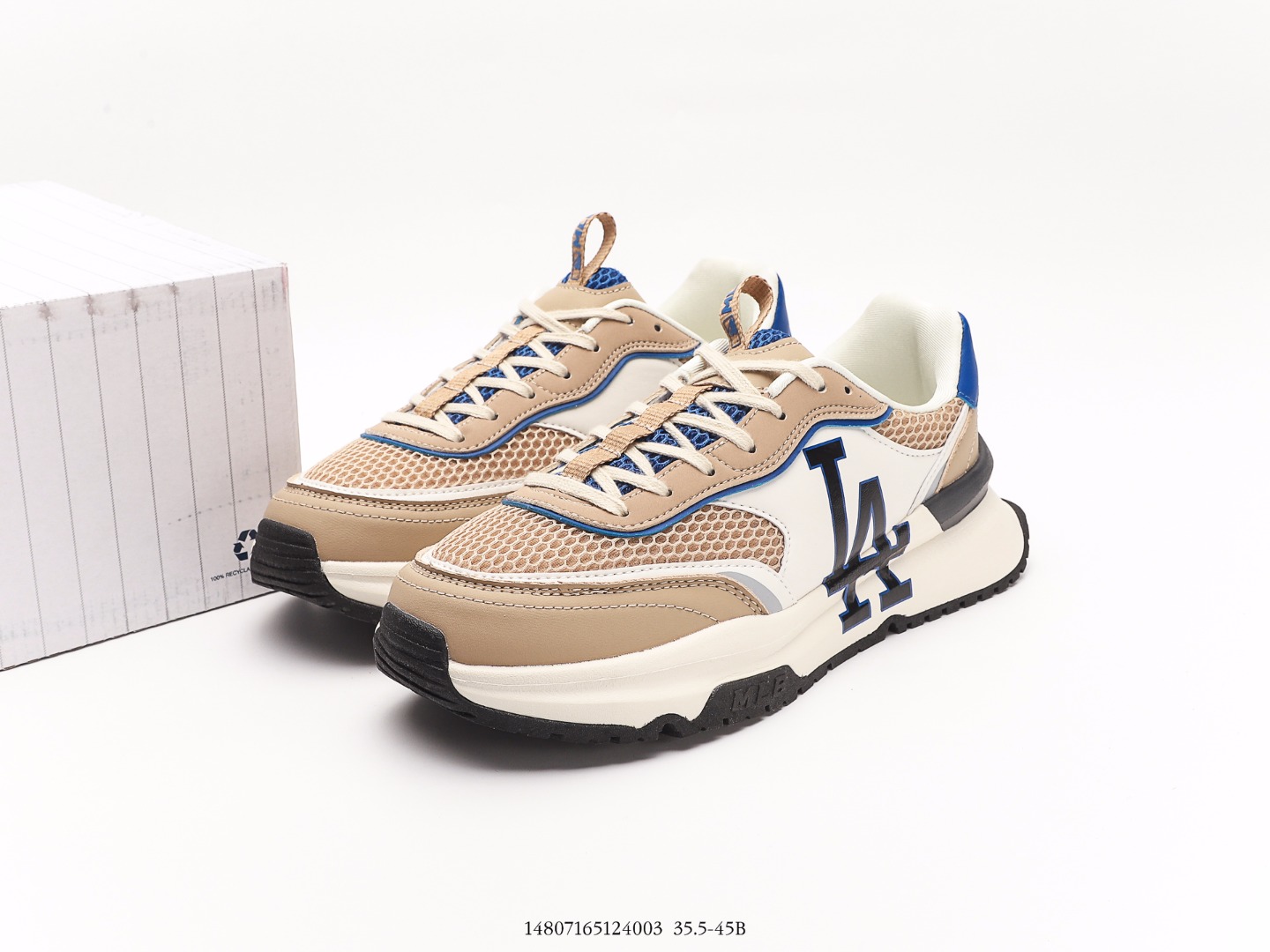 100 AuthenticMLB FASHION-MLB Chunky Runner Liner รองเท้าผ้าใบ สีน้ำตาล ...