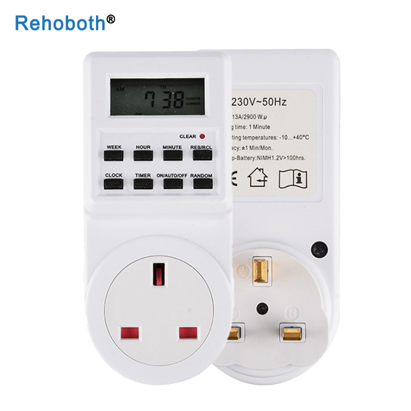 【InnovateWorld】AC 220V/110V EU UK FR BR Plug Digital Weekly Programmable Electrical Wall Plug-in ...