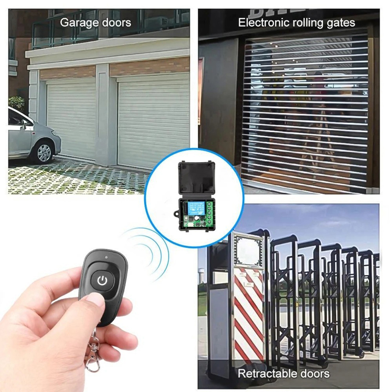 Universal Gate Remote Control Switch DC 12V RF433 Mhz Asking Code Relay ...