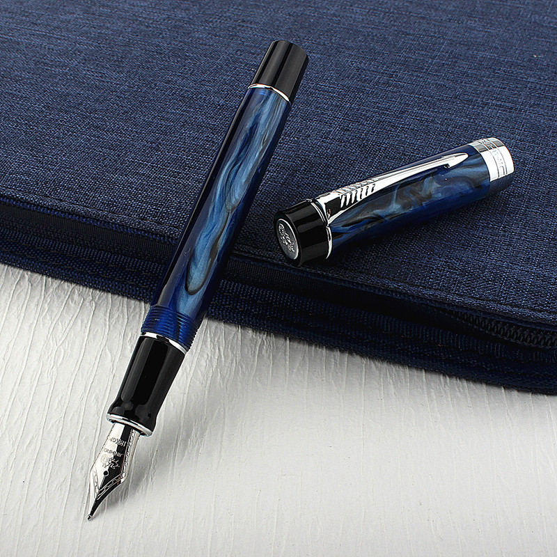 【GlobalVibeStore】Jinhao 100 Resin Galaxy Fountain Pen Fine Nib Business ...