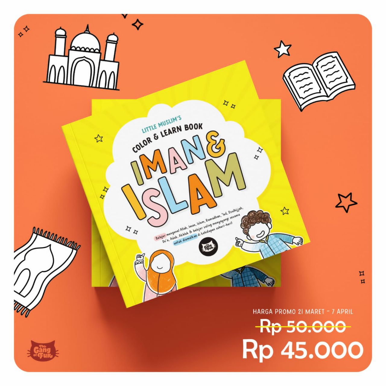 MEA Color and Learn Book: Iman & Islam - the gang of fur - buku edukasi ...