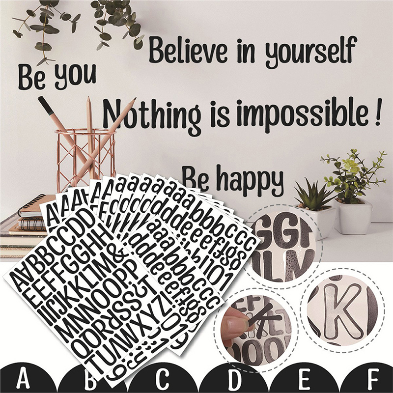 2 inches Waterproof Alphabet Letter Number DIY Personalized Name ...