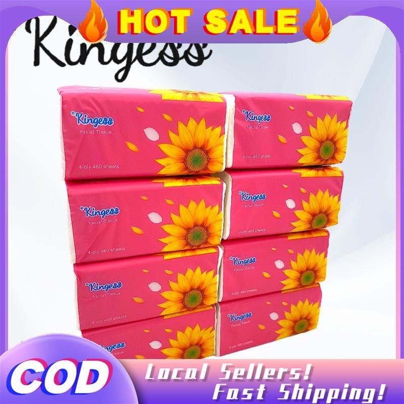【COD/READY】 KINGESS Tissue 8 Packs 4 Ply 460 Sheets Paper Towel ...