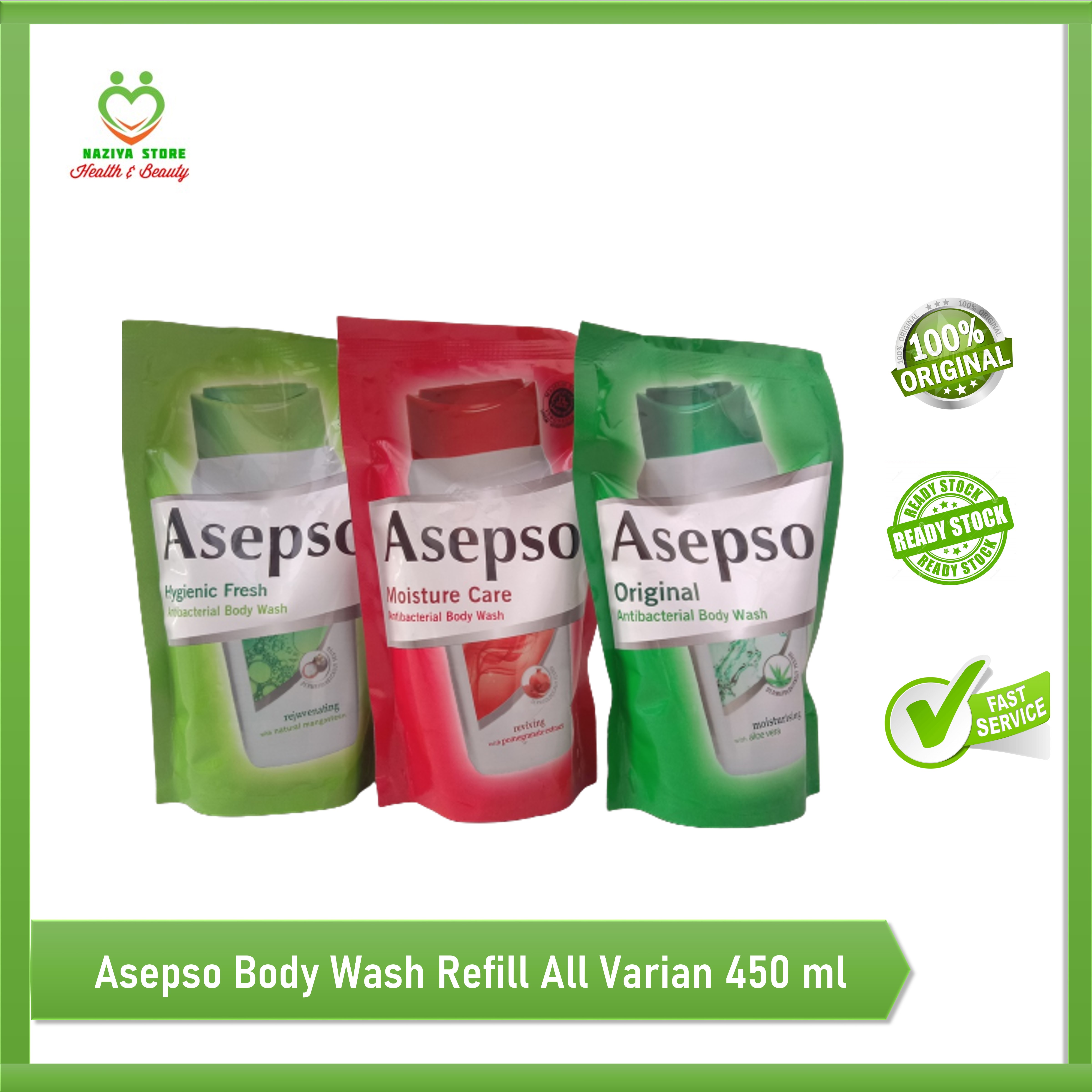 Asepso Body Wash Sabun Cair Antiseptic Antibakteri Refill 450ML | Lazada Indonesia