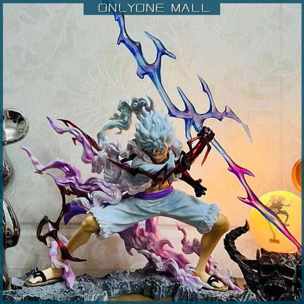 Anime Luffy Gear 5 Action Figures Sun God Luffy Thunderbolt Model ...