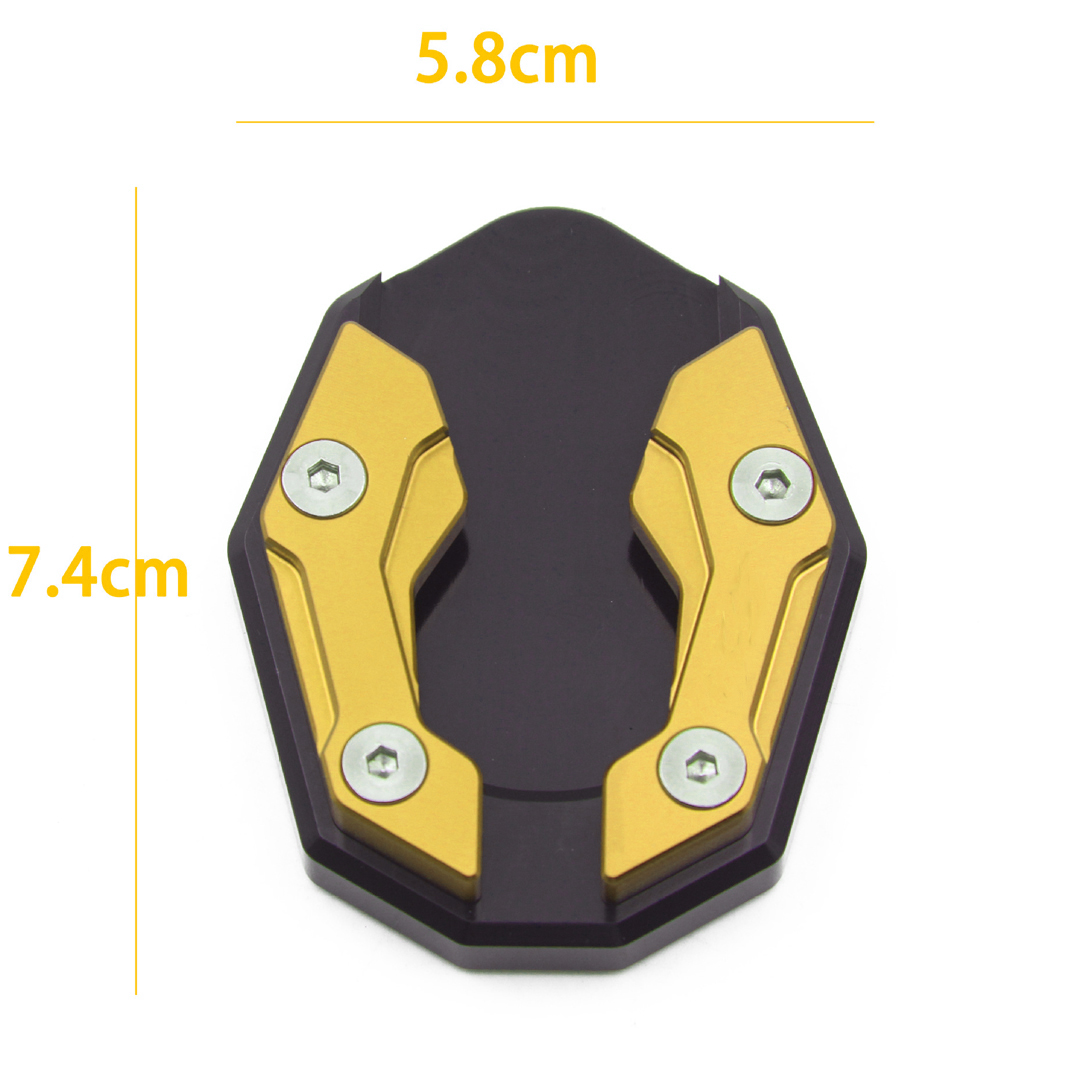 Yamaha Atv Kick Stand Motorcycle Kickstand Extension Pad – 2-Pack CNC Aluminum Foot Enlarger For ...