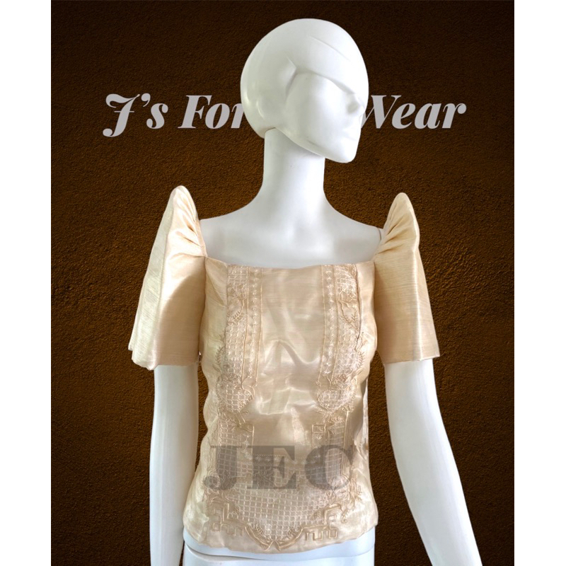 🎇👚 Modern Filipiniana Top- Embroidery Design Mary | Lazada PH