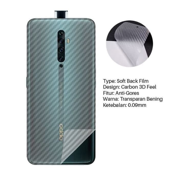 SKIN CARBON OPPO RENO 2F - GARSKIN CARBON 3D STIKER BACK FILM VIOLETTE ...