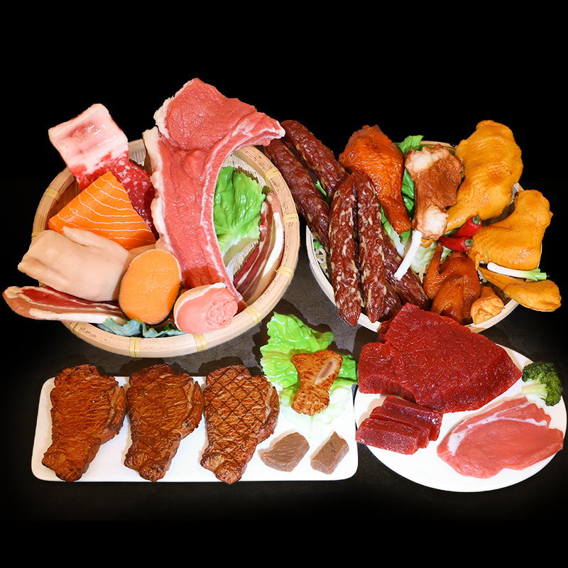 【Folio & Light】Pvc Miniature Food Model For Home Decoration Beef Steak ...