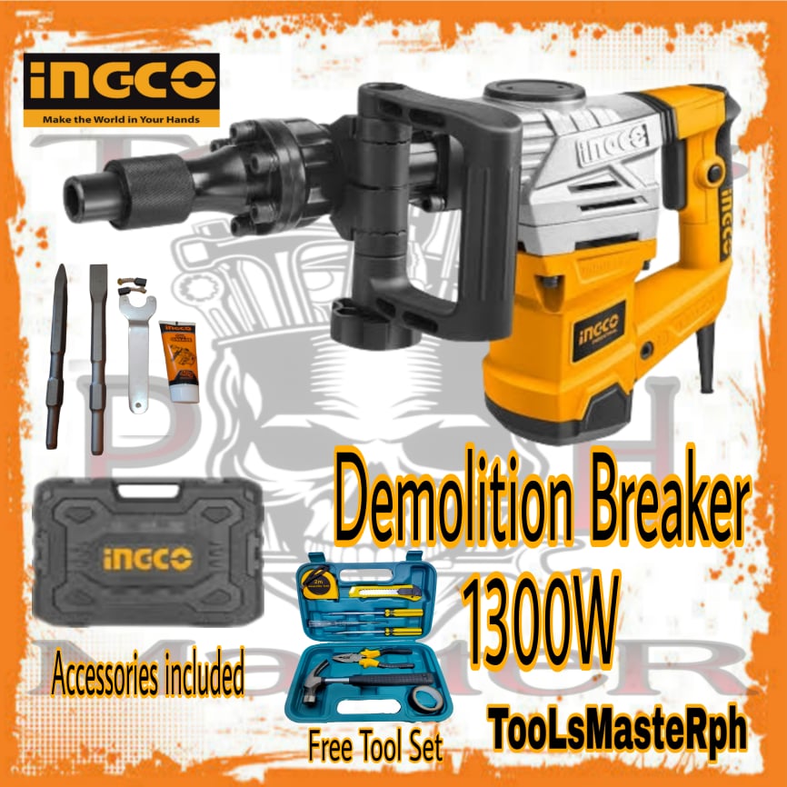 INGCO Demolition Breaker 1300W PDB130018 w/ Free Tool Set | Lazada PH