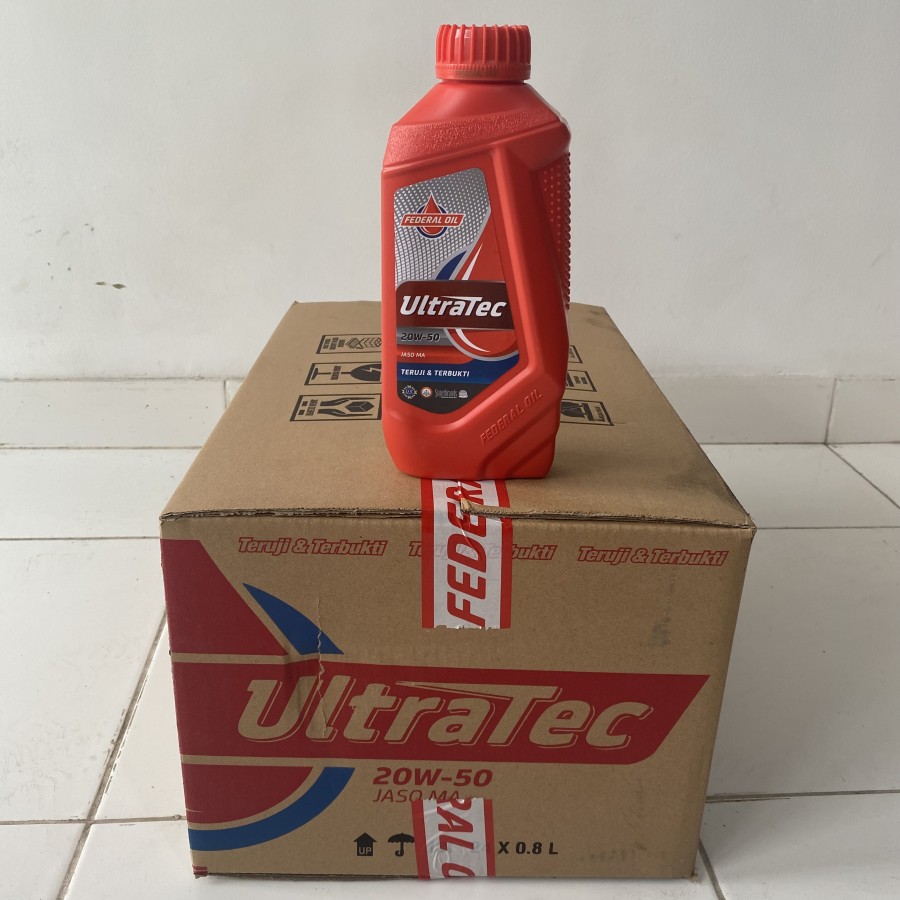 8 /DUS ULTRATEC 0,8L ISI 24 FEDERAL OIL OLI MOTOR MESIN 20W 50 JASO MA ...
