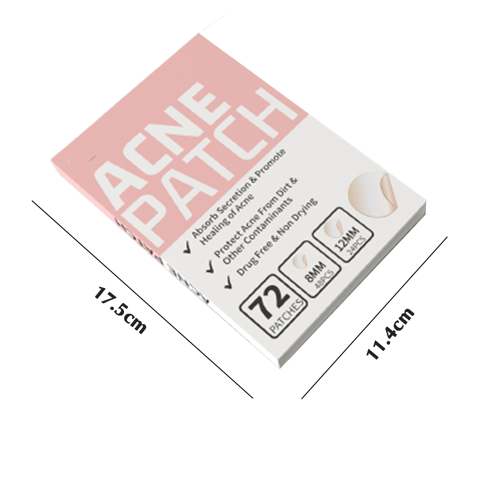 72pcs Transparent Acne Clean Patch Women Men Use Face Skin Care Acne ...