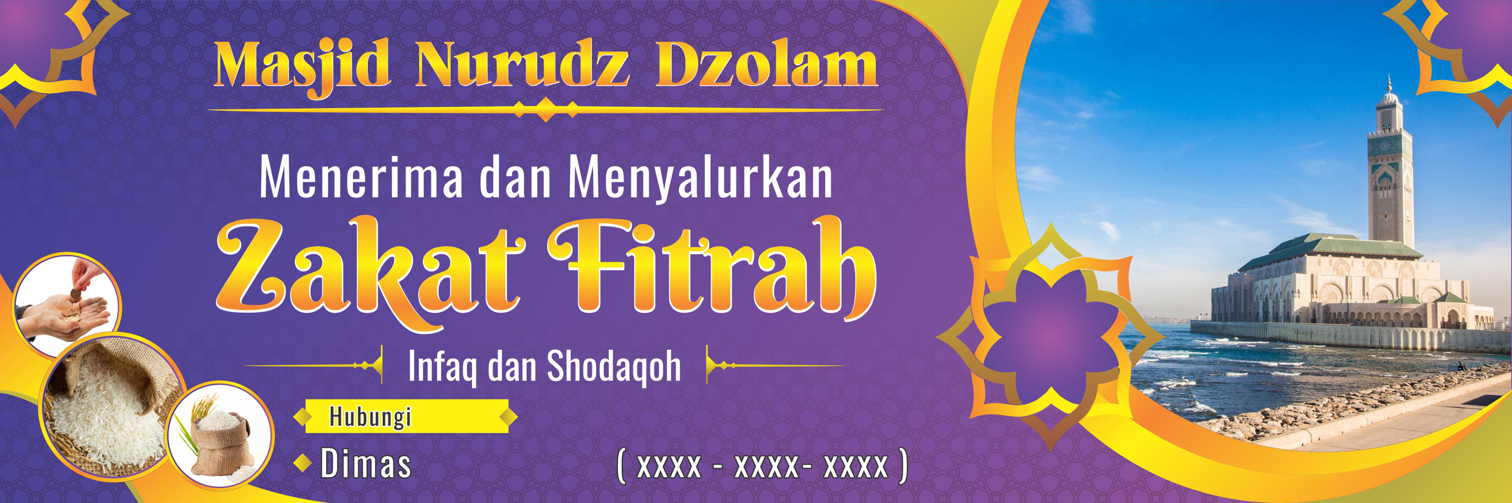 Banner Zakat Fitrah Untuk Masjid Dan Mushola | Lazada Indonesia