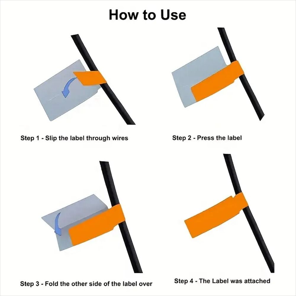 Network Cables Waterproof Cable Labels Tags Can Write On Self Adhesive ...