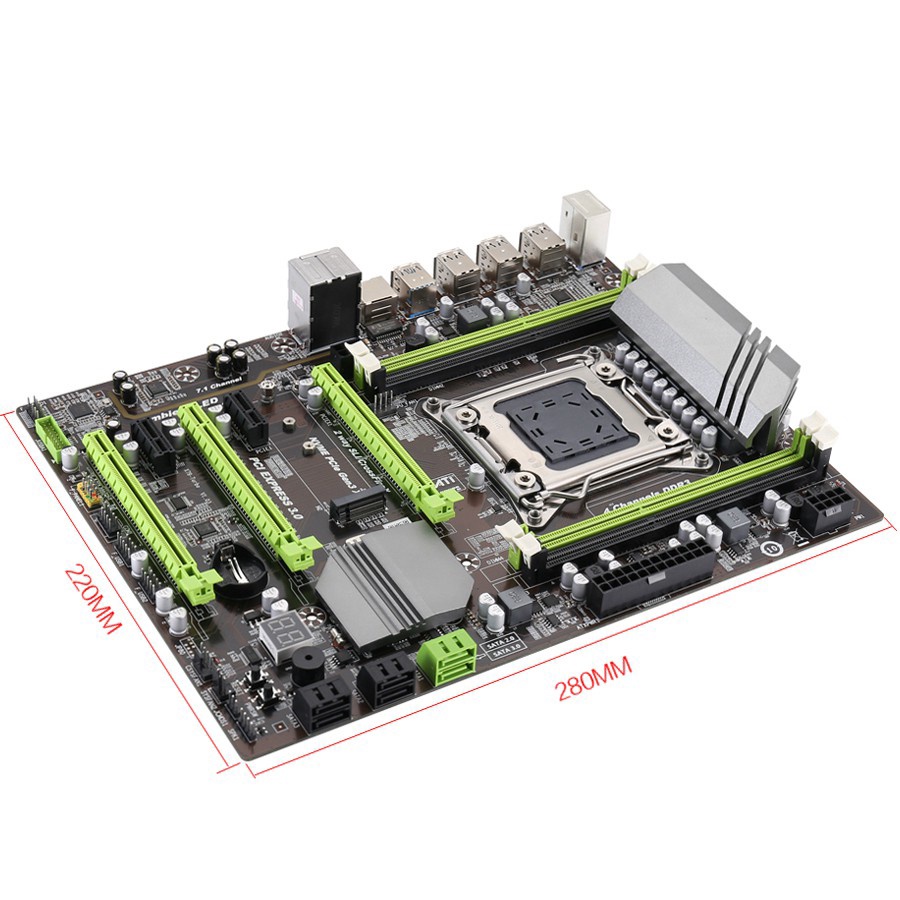 มาเธอร์บอร์ดรุ่น NVME X79,แผงวงจร (NVME M2 + SATA3 + USB3.0 ) ATX ...