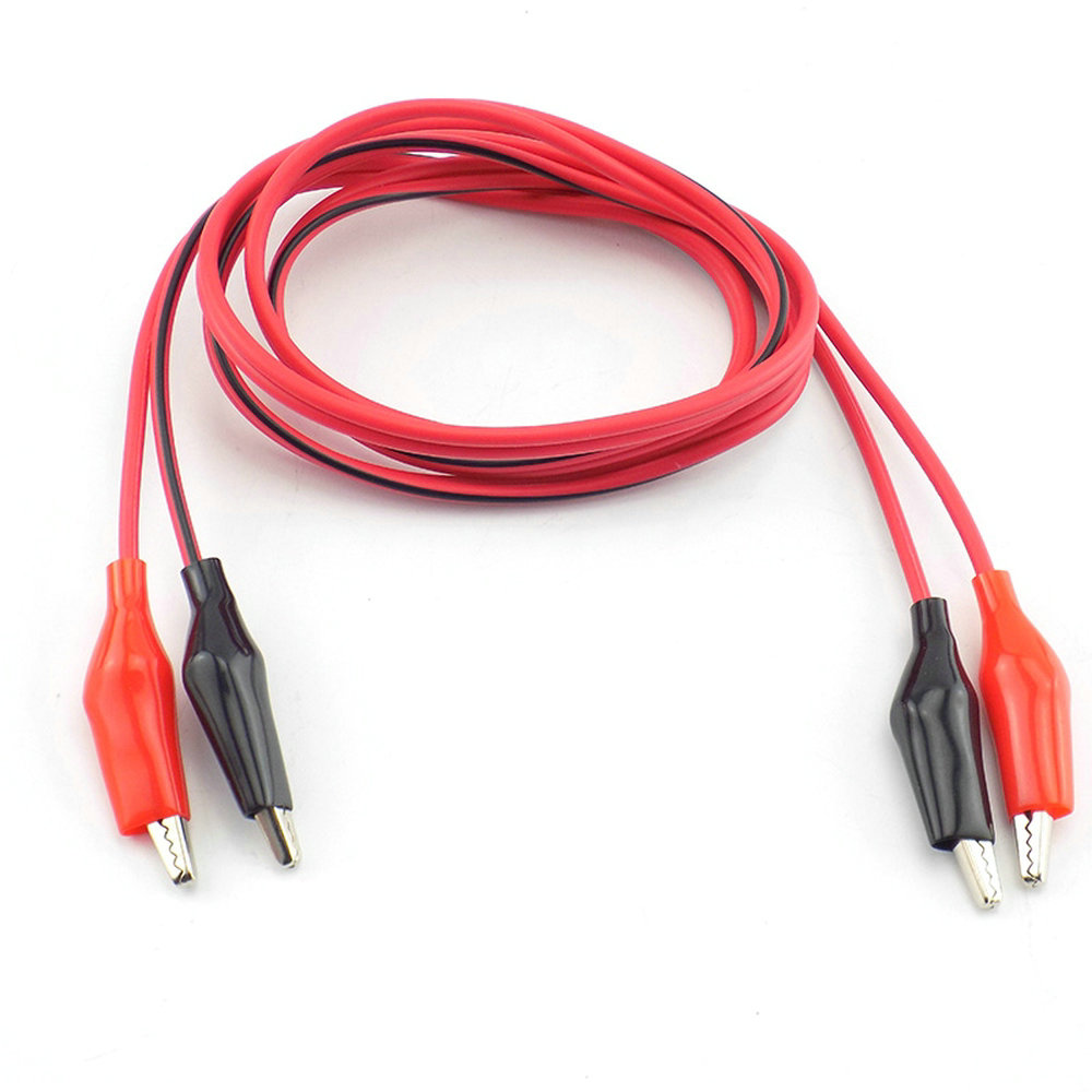 1M Alligator Cilp to AV Banana Plug Test Cable Lead Connector Dual ...